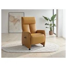 Sit & More TV-Sessel SIT & MORE "Cremona Comfort", curry, B:76cm H:114cm T:84cm, Sessel, wahlweise manuell oder elektrischer Funktion mit Akku