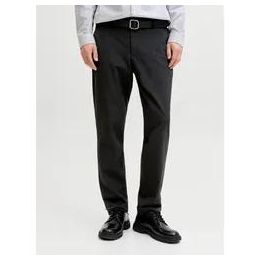 Jack & Jones Chinos JACK & JONES "JPSTOLLIE CONNOR CHINO NOOS", Herren, Gr. 31, L&auml;nge 34, schwarz, Web, Obermaterial: 69% Polyester, 29% Viskose, 2% Elasthan, unifarben, regular fit lang, Hosen, Materialmix, regular fit