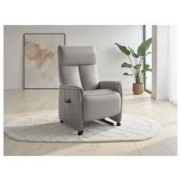 Sit & More TV-Sessel SIT & MORE "Cremona Comfort", light grau, B:76cm H:112cm T:84cm, Sessel, wahlweise manuell oder elektrischer Funktion mit Akku