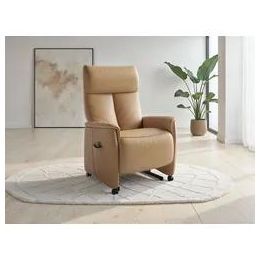 Sit & More TV-Sessel SIT & MORE "Cremona Comfort", cappuccino, B:76cm H:110cm T:84cm, Sessel, wahlweise manuell oder elektrischer Funktion mit Akku