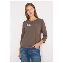 3/4-Arm-Shirt Cecil, Damen, Gr. XXL (46), urban taupe, Web, 48% Baumwolle, 48% Modal, 4% Elasthan, bedruckt, comfort fit normal, Rundhals, normaler Saum, Shirts 3/4-Arm-Shirt, Jersey