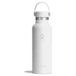 Trinkflasche Hydro Flask "18 OZ Standard Flex Cap, 532 ml", wei&szlig;, H:26,16cm, Edelstahl, Trinkflaschen, Trinkflasche