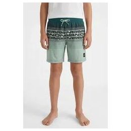 O`Neill Badeshorts O'NEILL "O'NEILL LOGO STRIPE SWIMSHORTS", Jungen, Gr. 140 (134), N-Gr, boys gr&uuml;n, Obermaterial: 100% Polyester. Futter: 100% Polyester, Badehosen Badeshorts, mit Eingrifftaschen, mit Innenhose aus Mesh, mit Hyperdry-Finish