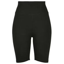Stoffhose Urban Classics "Urban Classics Damen Ladies High Waist Cycle Shorts", Herren, Gr. 5XL, US-Gr&ouml;&szlig;en, schwarz, 95% Baumwolle, 5% Elasthan, unifarben, skinny fit, Hosen Stoffhose