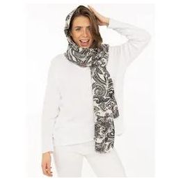 Schal Zwillingsherz "Classic Paisley", Damen, wollwei&szlig;, Web, Obermaterial: 100% Polyester, Modet&uuml;cher Schal, anschmiegsam, zeitloses Paisleymuster