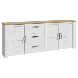 Sideboard FORTE "Bohol, gro&szlig;es Sideboard,Breite 2,20 mtr. Soft-Close, Stauraum", riviera eiche, sibiu l&auml;rche hell, B:220,8cm H:87cm T:42cm, Spanplatte, Sideboards, Sideboard, B/H/T 220,8/87/42cm, 3 T&uuml;ren, 3 SK