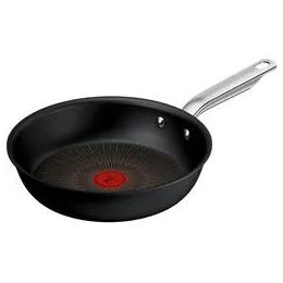 Bratpfanne Tefal "Experience", schwarz, B:25,8cm H:7,9cm L:43,9cm &Oslash;:24cm, Pfannen, Bratpfanne, FusionCore Antihaftversiegelung, Induktion, Temperaturanzeiger