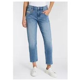 5-Pocket-Jeans Herrlicher "Breezy Cropped Denim", Damen, Gr. 34, N-Gr, light blau, Denim/Jeans, Obermaterial: 99% Baumwolle, 1% Elasthan, straight fit 7/8-L&auml;nge, Jeans 5-Pocket-Jeans, Straight Fit