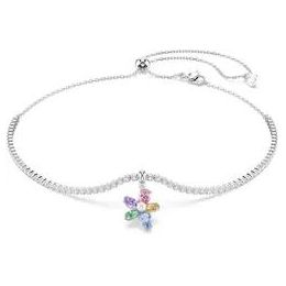 Choker Swarovski "Schmuck Geschenk 2026 CAPSULE Halskette", metallfarben, kristallwei&szlig;, pink, lila, gelb, blau, gr&uuml;n, wei&szlig;, Halsketten, Damen, Metall Perlen, Metall, Perlen, mit Swarovski Kristall, Zirkonia (synth.) - mit Swarovski Perle