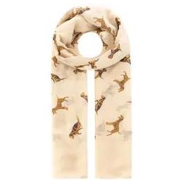 Schal Zwillingsherz "Hund", Damen, beige, Web, Obermaterial: 100% Polyester, Modet&uuml;cher Schal, Hundemotiv, leichtes Material
