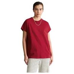 Marc O'Polo T-Shirt MARC O'POLO DENIM, Damen, Gr. XL, vivid cherry, Jersey, Obermaterial: 100% Baumwolle, relaxed fit normal, Rundhals, Shirts T-Shirt, relaxed fit, basic