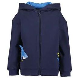 Kapuzensweatjacke Blue Seven, Jungen, Gr. 104, ultramarin, Sweatware, Obermaterial: 100% Baumwolle, bedruckt, unifarben, Basic normal, Rundhals, Rippb&uuml;ndchen, Sweatjacken