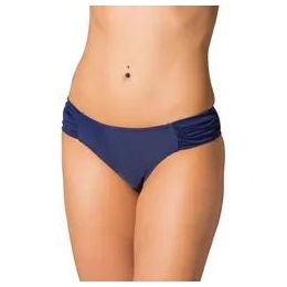 Bikini-Hose AQUARTI "Bikinihose Aquarti Damen Bikinihose mit seitlichen Raffungen", Damen, Gr. 38, N-Gr, blau (dunkelblau), Obermaterial: 80% Polyamid PA. 20% Elasthan EL., Badehosen Bikini-Hose