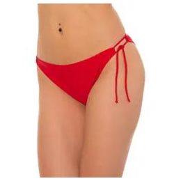 Bikini-Hose AQUARTI "Bikinihose Aquarti Damen Bikinihose Seitlich Gebunden Bikinislip", Damen, Gr. 40, N-Gr, rot, Obermaterial: 80% Polyamid PA. 20% Elasthan EL., Badehosen Bikini-Hose
