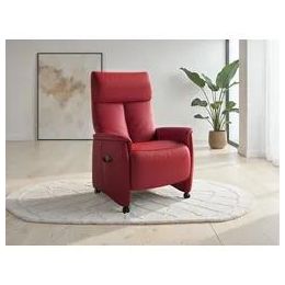 Sit & More TV-Sessel SIT & MORE "Cremona Comfort", feuerrot, B:76cm H:112cm T:84cm, Sessel, wahlweise manuell oder elektrischer Funktion mit Akku