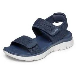 Sandale Skechers "SUMMITS SANDAL-CUTE MARK", Damen, Gr. 36, navy, Textil, Schuhe Sandale, Klettschuh, Freizeitsandale mit softer Fersenpolsterung