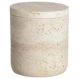 M&ouml;ve Aufbewahrungsdose M&Ouml;VE "Travertine Grace", beige, B:10cm H:11cm, Stein, Aufbewahrungsboxen