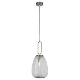 Searchlight Pendelleuchte "Elixir-Pendelleuchte - Nickel und geripptes Glas", satin nickelfarben, klar, H: 54cm, 1 Stk., Leuchten, Pendelleuchte
