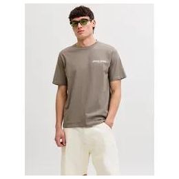 Jack & Jones T-Shirt JACK & JONES "JPRBLAOSCAR SS TEE FST", Damen, Gr. L, morel, Jersey, Obermaterial: 100% Baumwolle, unifarben, regular fit normal, Rundhals, Shirts T-Shirt, mit Logo Schriftzug