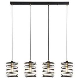 Searchlight Pendelleuchte "Spring 4Lt Pendelleuchte - Schwarzes und Goldenes Metall", schwarz, goldfarben, H: 22cm, 1 Stk., Leuchten, Pendelleuchte