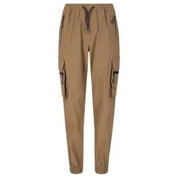 Cargohose WHISTLER "Portus jr.", M&auml;dchen, Gr. 128, EURO-Gr&ouml;&szlig;en, karamell, 95% Polyamid, 5% Elasthan, unifarben, lang, Hosen Cargohose, Schmucklos