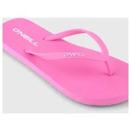 O`Neill Zehentrenner O'NEILL "PROFILE SMALL LOGO SANDALS", Damen, Gr. 42, electric fuschia, Synthetik, Schuhe Zehentrenner, sportlicher Stil, Sommerschuh, leicht profilierte Gummilaufsohle