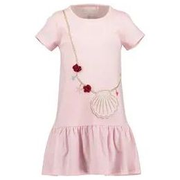 Jerseykleid Blue Seven "Blue Seven M&auml;dchen Kleid mit Volants", M&auml;dchen, Gr. 134, 4050, rosa, 100% Baumwolle, normal, Rundhals, Kleider Jerseykleid