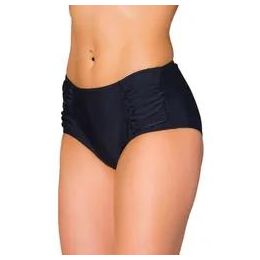 Bikini-Hose AQUARTI "Bikinihose Aquarti Damen Bikinihose mit seitlichen Raffungen", Damen, Gr. 46, N-Gr, schwarz, Obermaterial: 80% Polyamid PA. 20% Elasthan EL., Badehosen Bikini-Hose