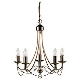 Searchlight Pendelleuchte "Maypole 5Lt Pendelleuchte", antik, messingfarben, H: 50cm, 1 Stk., Leuchten, Pendelleuchte