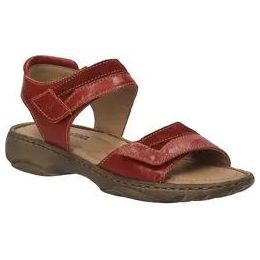 Sandale Josef Seibel "Debra 19, rot", Damen, Gr. 37, rot (rot, kombi), Obermaterial: 100% Rindsleder Leather cow., Schuhe Sandale