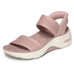Sandale Skechers "GO WALK ARCH FIT 2.0 SANDAL", Herren, Gr. 41, mauve, Textil, Strukturmuster, Schuhe Sandale, Sommerschuh, Keilsandalette, Urlaubsschuh mit sportiver Sohle