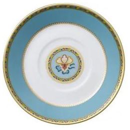 Villeroy & Boch Untertasse VILLEROY & BOCH "Espressountertasse Samarkand Aquamarin &oslash; 12,6 cm blau", bunt (blau), L:12,6cm, Speiseteller