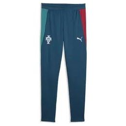 Sporthose Puma "Portugal Trainingshose Jugendliche", M&auml;dchen, Gr. 128, Normalgr&ouml;&szlig;en, ocean tropic silber mist blau gray, Obermaterial: 100% Polyester. Taschenfutter: 100% Polyester. Besatz: 12% Elasthan, 88% Polyester. Einsatz: 100% Polyester, unifarben, regular fit, Hosen Sporthose