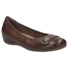 Ballerina Josef Seibel "Florina 04, cognac", Damen, Gr. 37, braun (cognac), Obermaterial: 100% Rindsleder Leather cow., Schuhe Ballerina