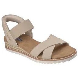 Sandale Skechers "DESERT KISS-GOLDEN LILY", Herren, Gr. 41, natur, Textil, Basic, Schuhe Sandale, Sommerschuh, Urlaubsschuh, Sandalette mit Memory Foam