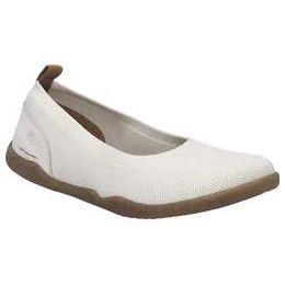 Ballerina Josef Seibel "Cassandra 06", Damen, Gr. 40, wei&szlig;, Textil, Veloursleder, Schuhe Ballerina, Slipper, Komfortschuh, Schlupfschuh in Schuhweite G (=weit)