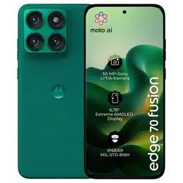 Motorola Smartphone "edge 70 fusion", Energieeffizienz: A (A-G), pantone sporting gr&uuml;n, 256 GB, Mobiltelefone
