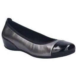 Ballerina Josef Seibel "Florina 01, schwarz-kombi", Damen, Gr. 38, schwarz (schwarz, kombi), Obermaterial: 100% Rindsleder Leather cow., Schuhe Ballerina