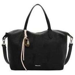 Shopper Tamaris "Shopper TAS Karen", Damen, Gr. B/H/T: 40cm x 27cm x 16cm 0, schwarz (schwarz 100), Polyurethan, Taschen Shopper