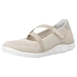 Riemchenballerina Remonte, Damen, Gr. 36, hellbeige, Lederimitat, Textil, Basic, Schuhe Riemchenballerina, Klettschuh, Slipper mit Lite ́n Soft-Ausstattung