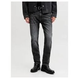 Jack & Jones Regular-fit-Jeans JACK & JONES "JJICLARK JJVINTAGE NOOS", Herren, Gr. 31, L&auml;nge 30, schwarz denim, Denim/Jeans, Obermaterial: 98% Baumwolle, 2% Elasthan, Abriebeffekte, regular fit kn&ouml;chellang, Jeans
