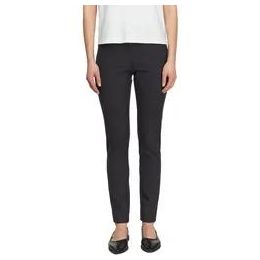 Leggings comma, Damen, Gr. 46, N-Gr, navy, Web, Obermaterial: 54% Baumwolle, 40% Viskose, 6% Elasthan, unifarben, regular fit lang, Hosen Leggings, mit Schlitzdetails