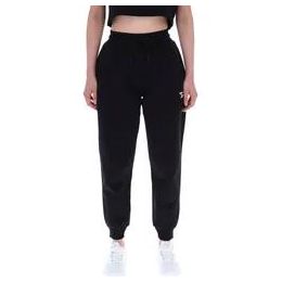 Jogginghose Reebok "ERIKA CUFFED JOGGER", Damen, Gr. S, N-Gr, schwarz, Obermaterial: 60% Baumwolle, 40% Polyester, Hosen Jogginghose, weiches, atmungsaktives Material, gerippte B&uuml;ndchen