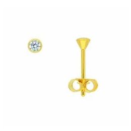 Adelia&acute;s Paar Ohrh&auml;nger ADELIA ́S "Ohrstecker Ohrringe 585 Gold ( 14K ) mit Zirkonia &ndash; Goldohrringe", gold, Ohrringe, Damen, Damen, Gold, Goldohrringe