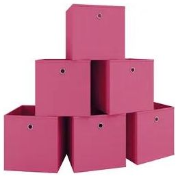 Faltbox Vcm "6er Set Faltbox Klappbox Aufbewahrungsbox Boxas", pink, B:27cm T:27cm, Aufbewahrungsboxen