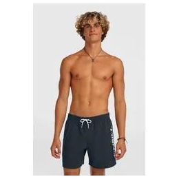 O`Neill Badeshorts O'NEILL "CALI 16'' SWIMSHORTS", Herren, Gr. L, N-Gr, ink blau, Obermaterial: 100% Polyester, Badehosen Badeshorts, mit seitlichen Eingrifftaschen und Ges&auml;&szlig;tasche, mit Stickerei am Bein