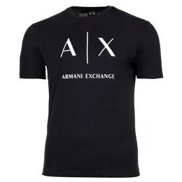 Giorgio Armani T-Shirt ARMANI EXCHANGE "T-Shirt T-SHIRT 1er Pack", Damen, Gr. M, blau (dunkelblau), Obermaterial: 100% Baumwolle CO., Shirts T-Shirt