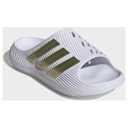 Badesandale Adidas SPORTSWEAR "PURECHILL SLIDES", Herren, Gr. 47, cloud wei&szlig;, gold metallic, gold metallic, Synthetik, Schuhe, Badelatschen