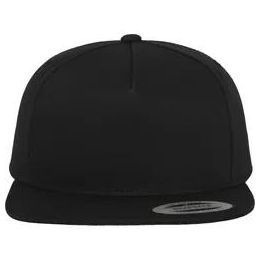 Flex Cap Flexfit "Flexfit Unisex Classic 5 Panel Snapback", Gr. onesize, schwarz, schwarz, 100% Baumwolle, Caps