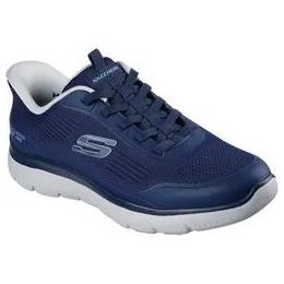 Slip-On Sneaker Skechers "SUMMITS-LEYTER", Herren, Gr. 48,5, navy, blau, Synthetik, Textil, Schuhe, Slipper, Schn&uuml;rschuh mit Handsfree Slip-Ins Funktion